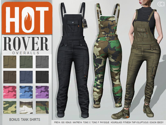 Second Life Marketplace - [CA] ROVER OVERALLS LADIES
